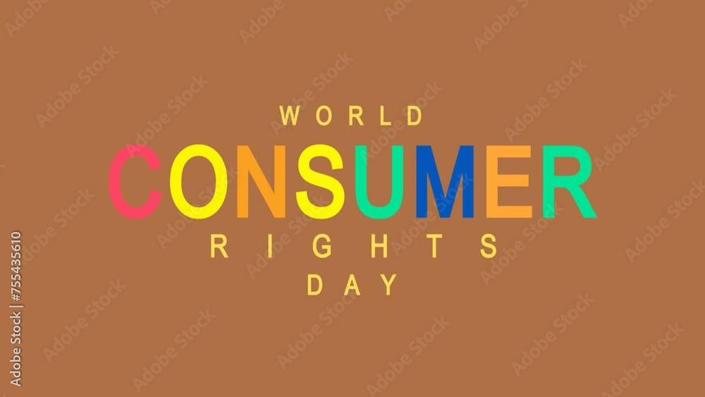 Vídeo do Stock: World Consumer Rights Day Text Animation. Great for ...