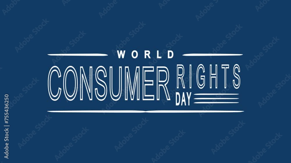 World Consumer Rights Day Text Animation. Great for World Consumer ...