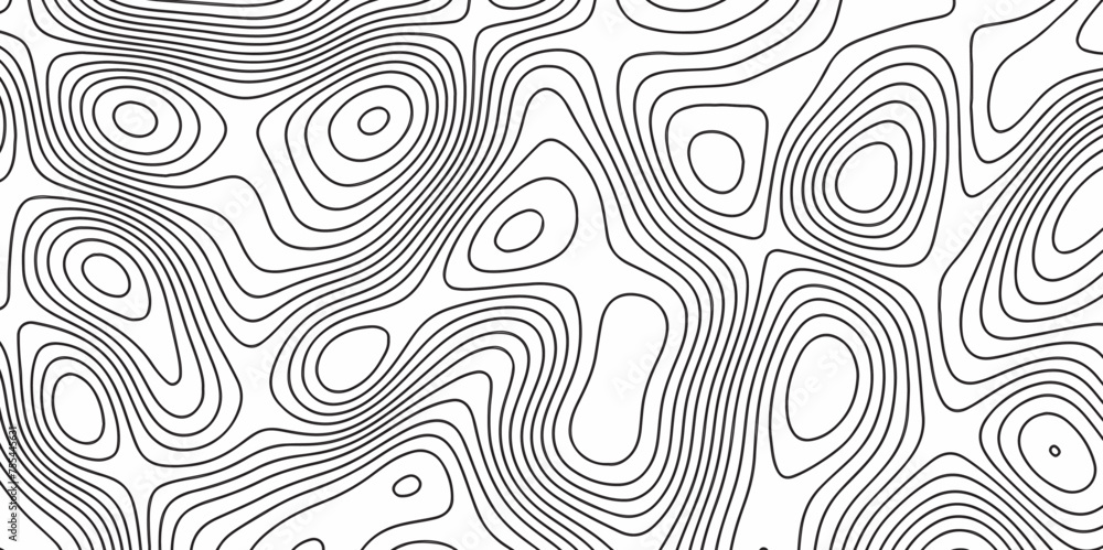 Modern Terrain topographic map. Mountain contour height lines ...