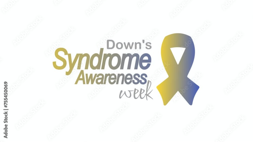 Vidéo Stock Down's Syndrome Awareness Week Text Animation. Great for ...
