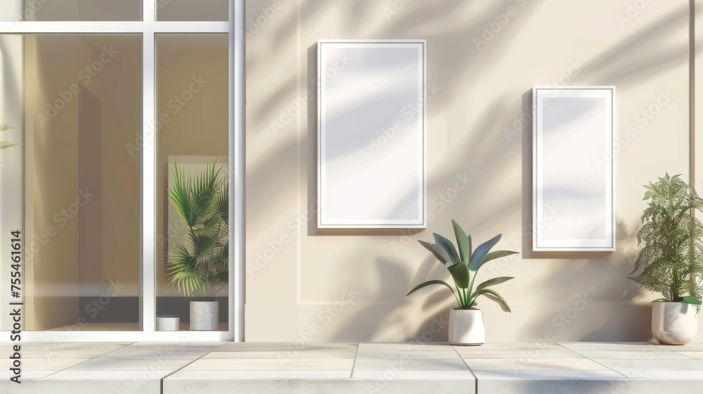 An illustration of a signboard attached to the wall of a shop or cafe ...