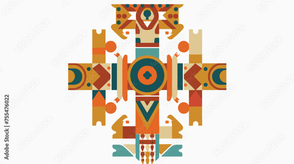 Inca Cross Chakana Inti Raymi Ecuador Peru emblematic Stock Vector ...