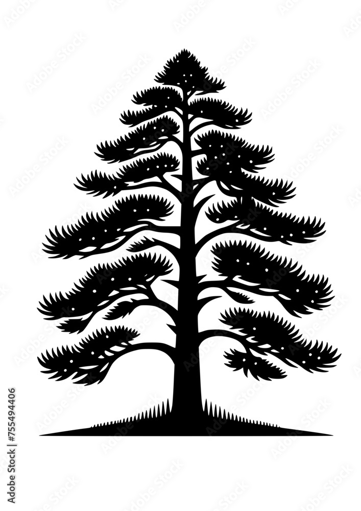 Pine tree Svg, Pine tree Clipart, American Pine tree, Pine tree Cricut ...