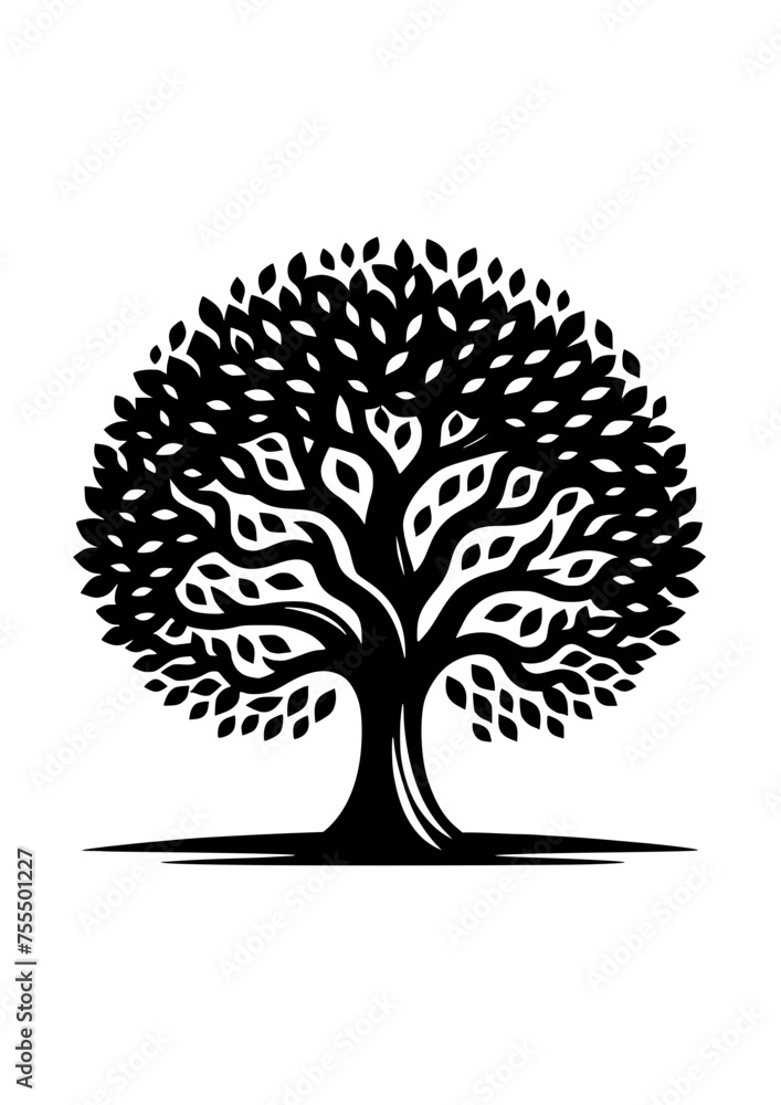 Tree Svg, Tree Silhouette, Tree with branches, Tree Clipart, Tree ...