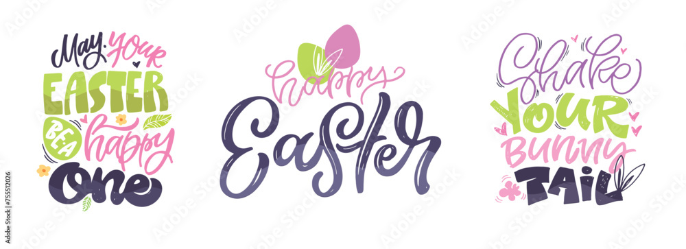 Lettering about Easter for flyer and print design. Vector illustration ...