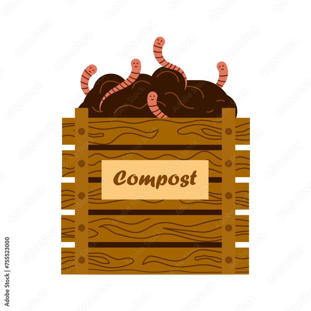 Compost pit for recycling garbage. Recycling hides and stamps into ...