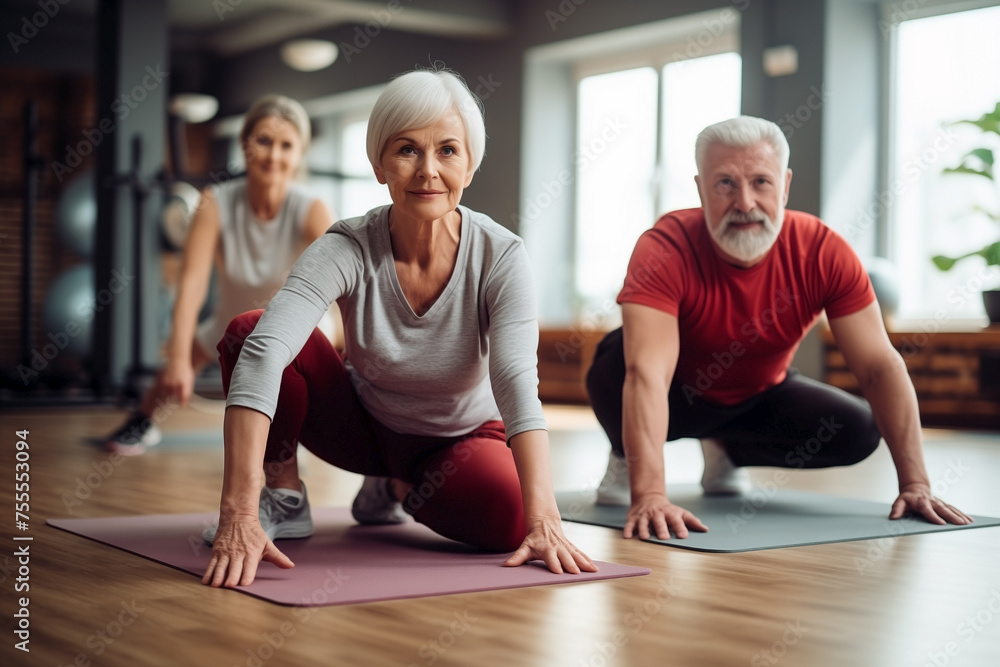 Elderly people participating in physical and sports activities as part ...