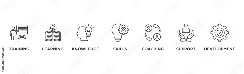 Capacity building banner web icon vector illustration concept with an ...