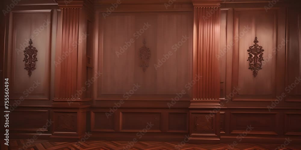 Vidéo Stock Luxury wood paneling background or texture. highly crafted ...