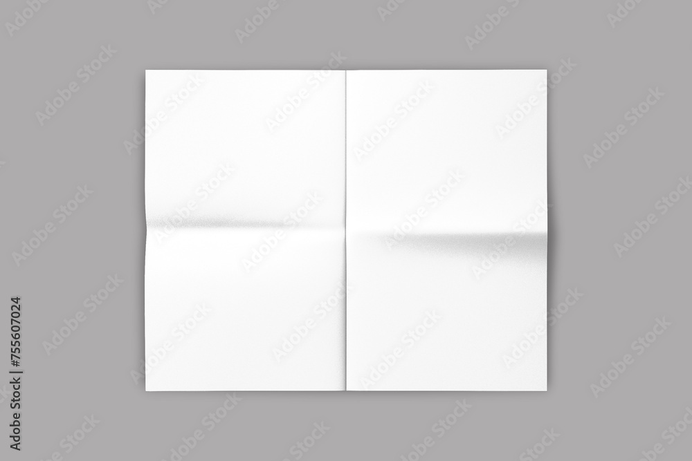 Empty, blank, white newspaper Mock up, front page and page spread on ...