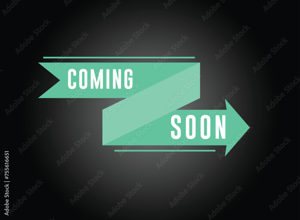 Coming soon banner design templete with abstract background. Vector ...