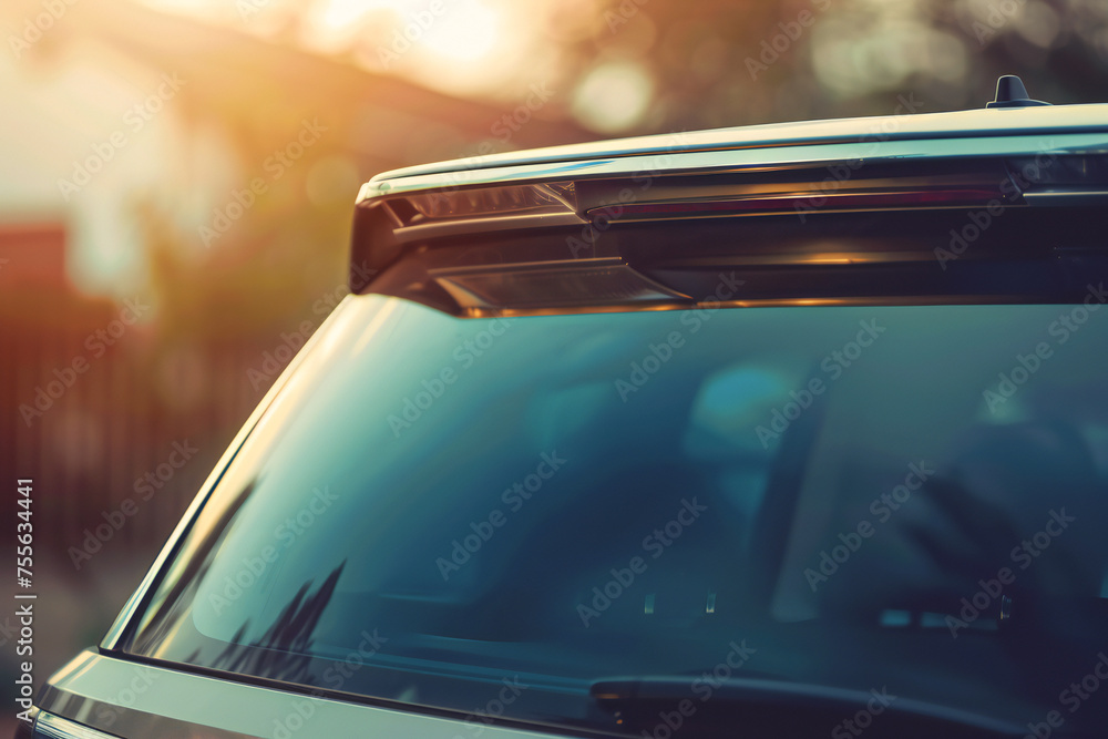 Vinyl car sticker mock up, rear window mockup Stock Illustration ...