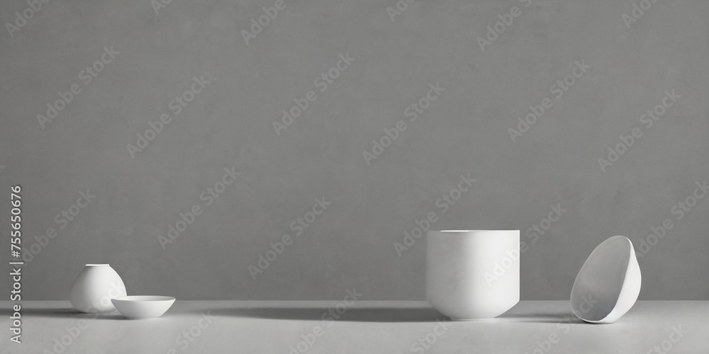 Composition of simple objects against plain background. Ai Generative ...