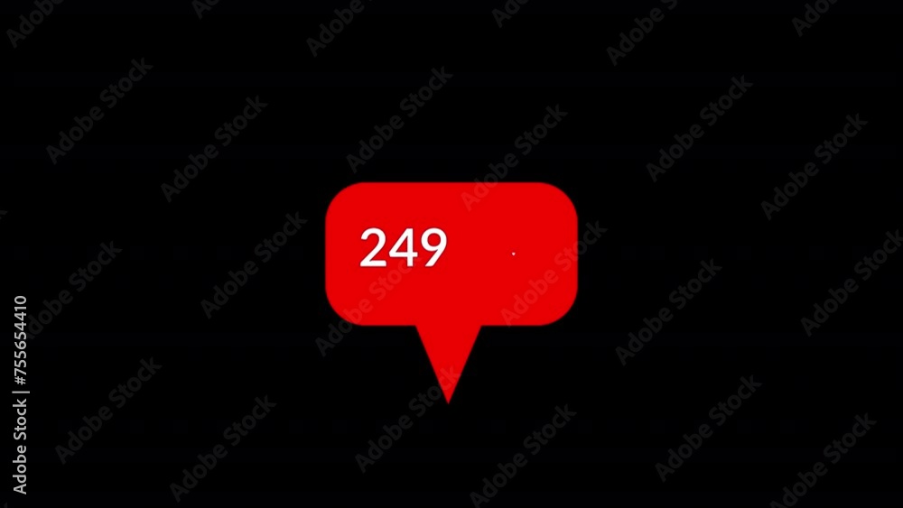 Vidéo Stock social media red heart counter, Animation Of Social social ...
