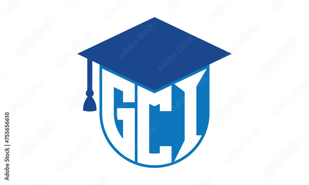 GCI initial letter academic logo design vector template. school college ...