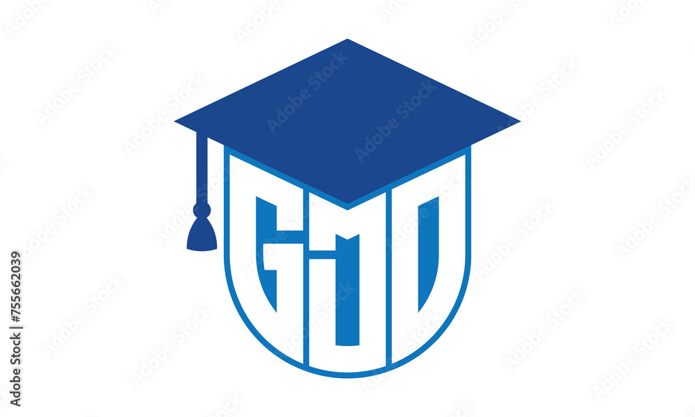 GDO initial letter academic logo design vector template. school college ...