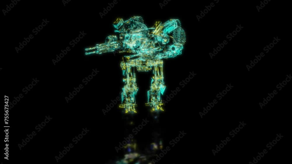 Vidéo Stock Rendering 3D animation, VISUAL EFFECTS Heuman made sci-fi ...