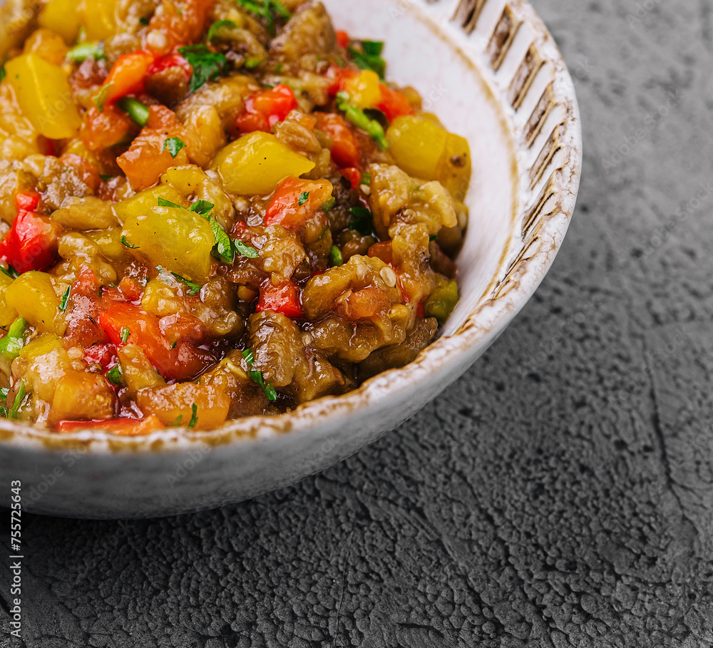 Kyopolou, popular Bulgarian and Turkish spread from roasted eggplants ...