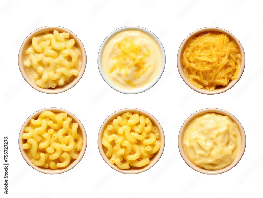 Macaroni and Cheese collection set isolated on transparent background ...