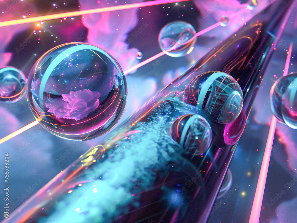 Design a mesmerizing abstract composition inspired by an ...