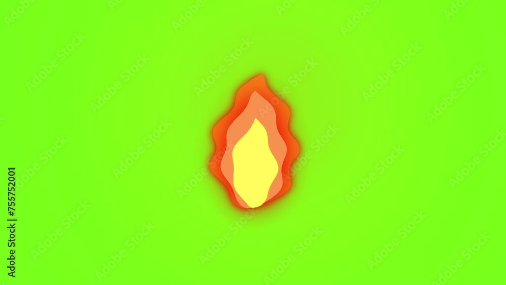 Vidéo Stock Cartoon fire in 4K resolution is depicted, with a ...