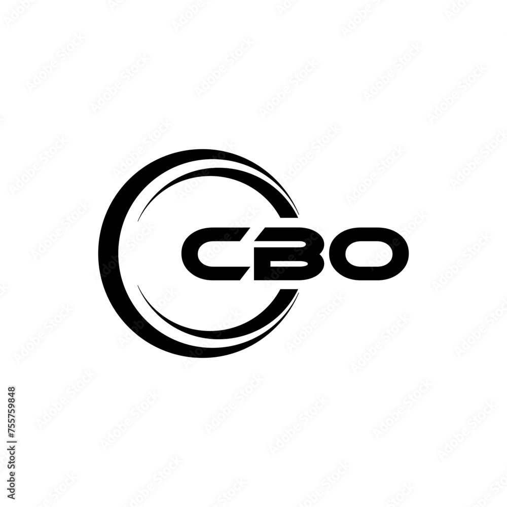 CBO letter logo design in illustration. Vector logo, calligraphy ...