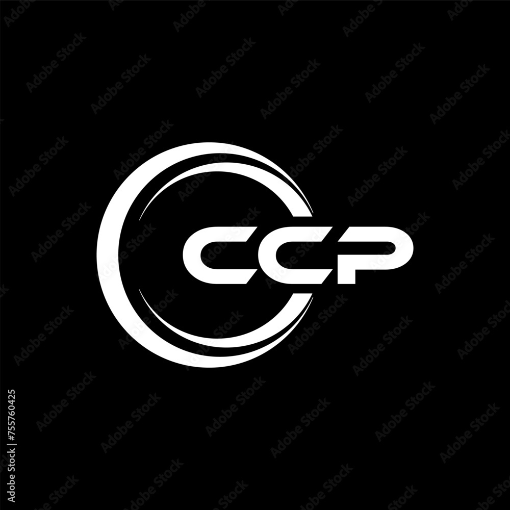 CCP letter logo design in illustration. Vector logo, calligraphy ...