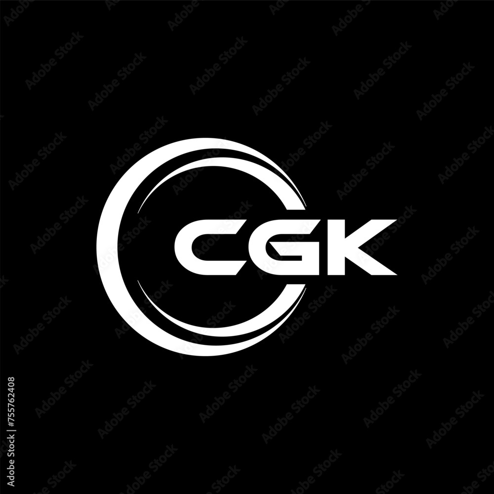 CGK letter logo design in illustration. Vector logo, calligraphy ...