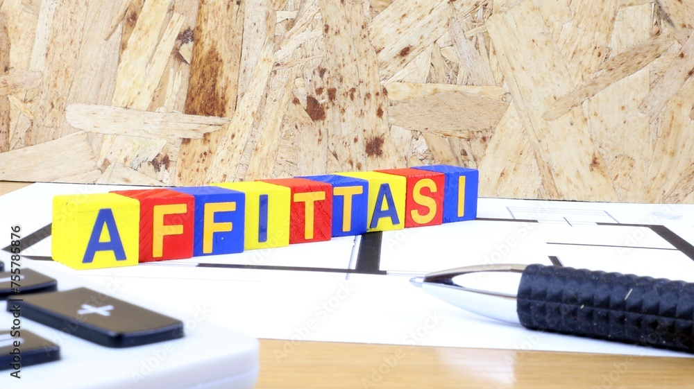 Primo piano del cartello dell'affitto Cartello della cultura italiana ...