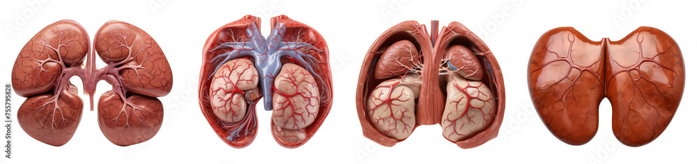 Human Liver Anatomy Isolated on Transparent Background, (PNG). Stock ...