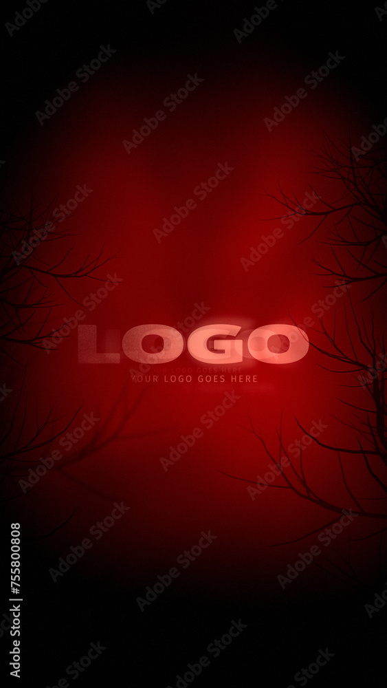 Dark Forest Horror Logo Vertical Stories Opener for Social Media Stock ...