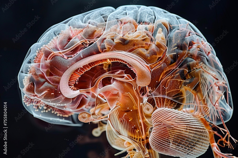 This detailed illustration showcases the brain's limbic system ...