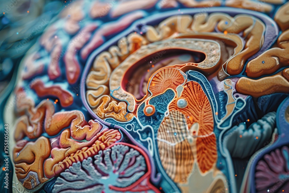 This detailed illustration showcases the brain's limbic system ...