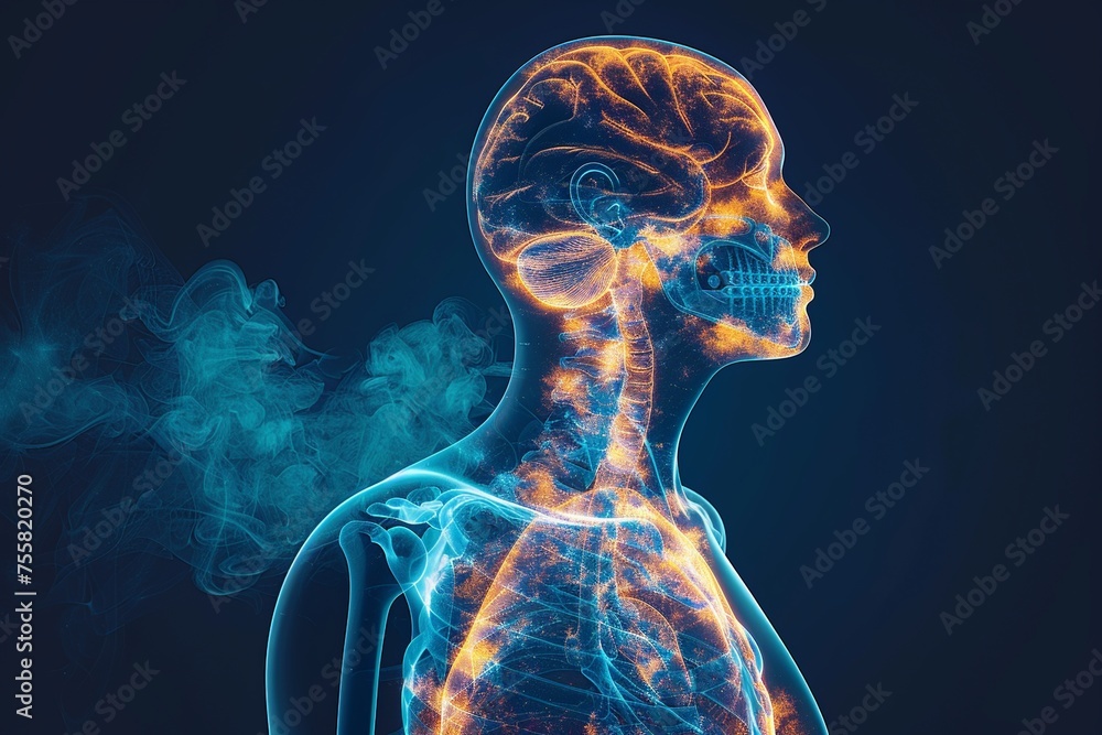 This interactive diagram vividly simulates the breathing mechanics ...