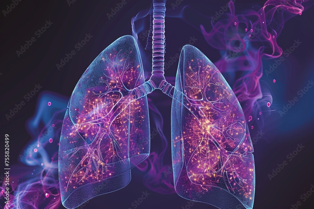 This interactive diagram vividly simulates the breathing mechanics ...