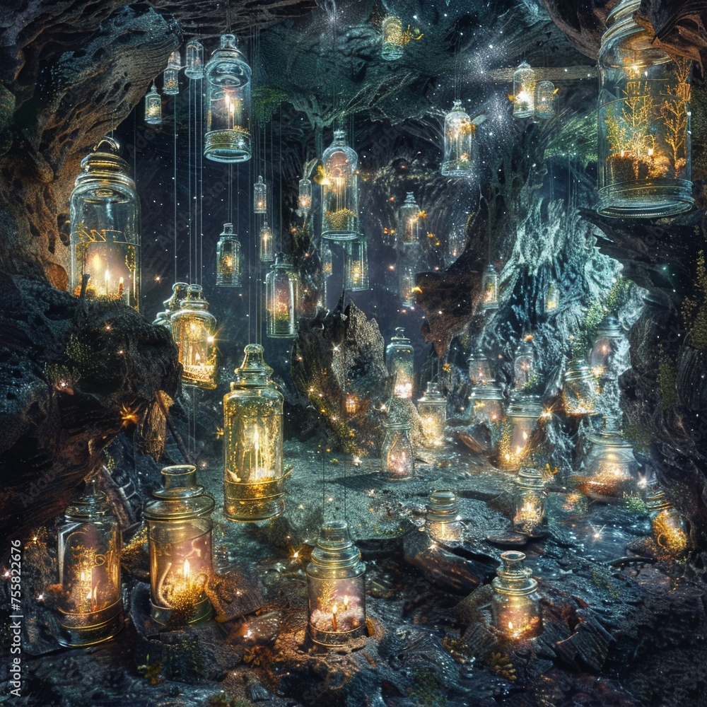 The lair of an underground monster that collects dreams generative ai ...