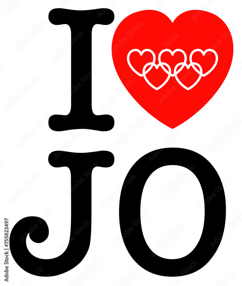 I LOVE JO Jeux Olympiques 2024 Picto 2 Stock Vector | Adobe Stock