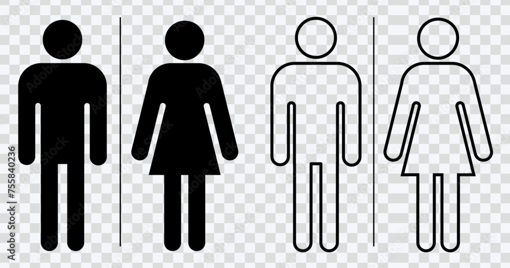 "Elevate restroom visuals with our Toilet Vector Icon. WC symbols for ...