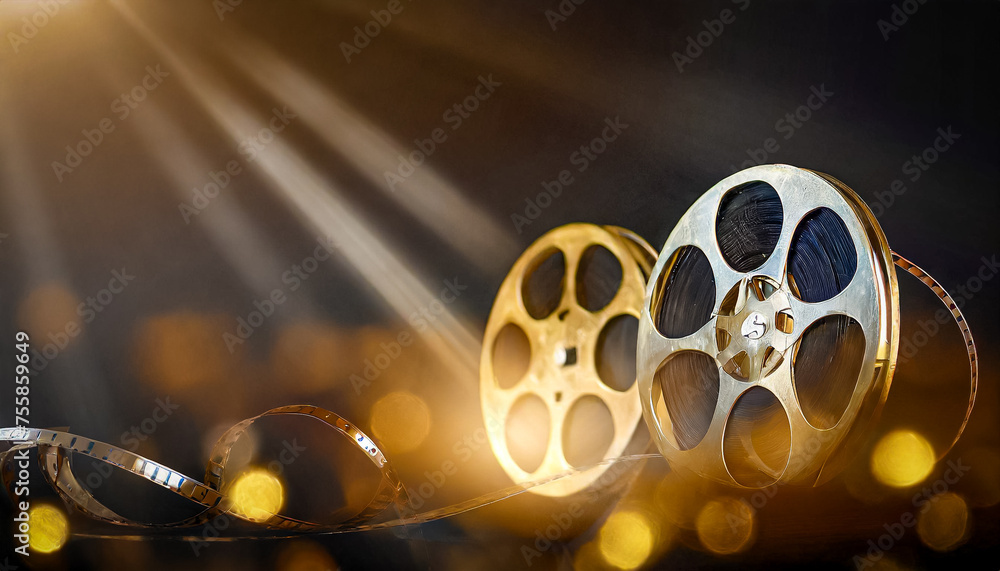 CINEMA: PLANO DE FUNDO QUE RETRATA ROLO DE FILME ANTIGO COM ESPAÇO PARA ...