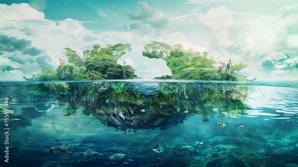 Earth's Lifelines A Visual Ode to Earth Day, artfully blends the ...