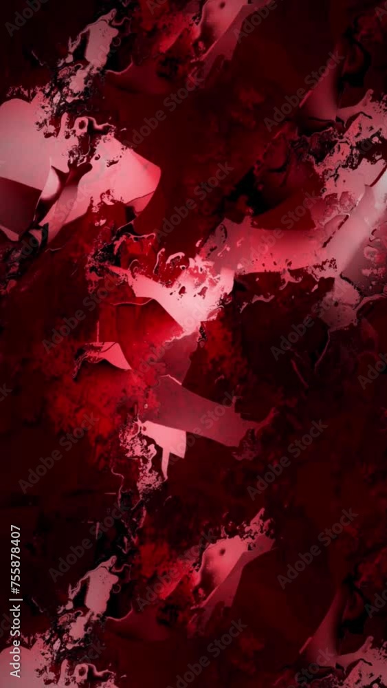Vertical Abstract Red Shards Shift 4K Loop features animated red and ...
