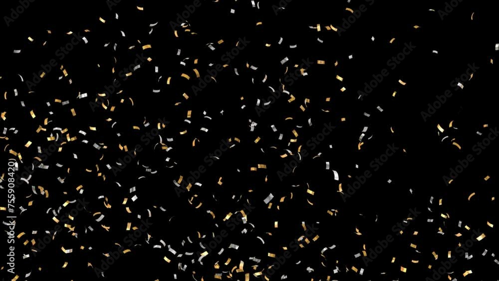 Vidéo Stock 2 jets of confetti collide and explode into a rain of ...