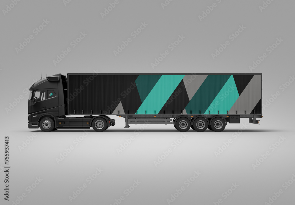 Big Truck Mockup Stock Template | Adobe Stock
