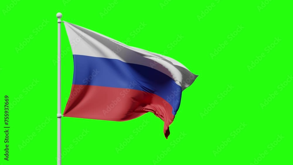 Flag of Russia with three horizontal stripes of white and blue color ...