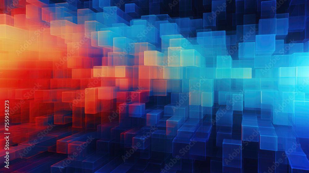 Perspective Cubes, Abstract Composition for Digital Projects and ...