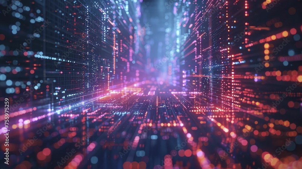 An animated sequence depicting a quantum leap in AI capabilities ...