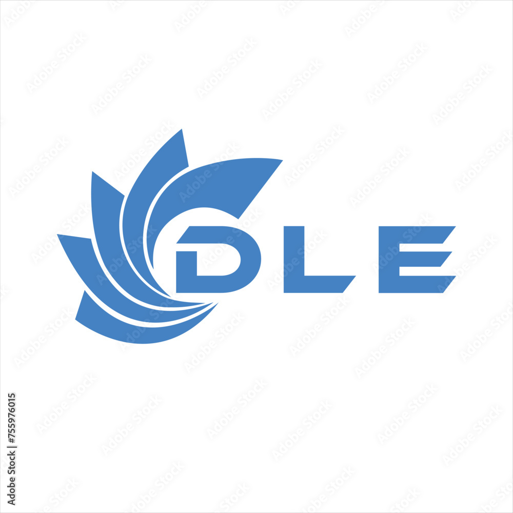 DLE letter design. DLE letter technology logo design on white ...