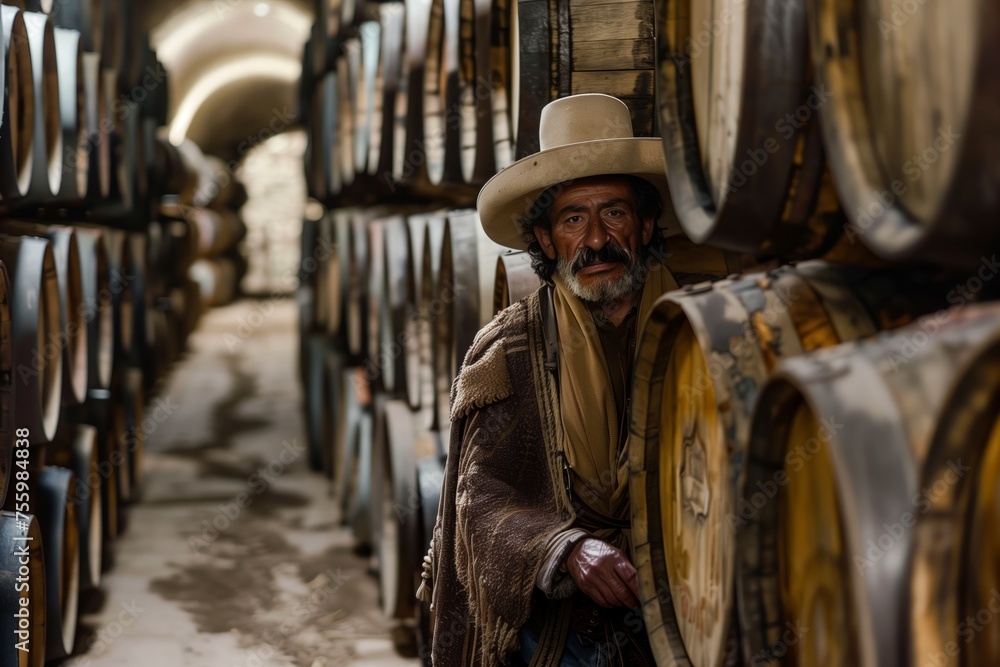 Production of tequila in Mexico. Old factory for the production of ...