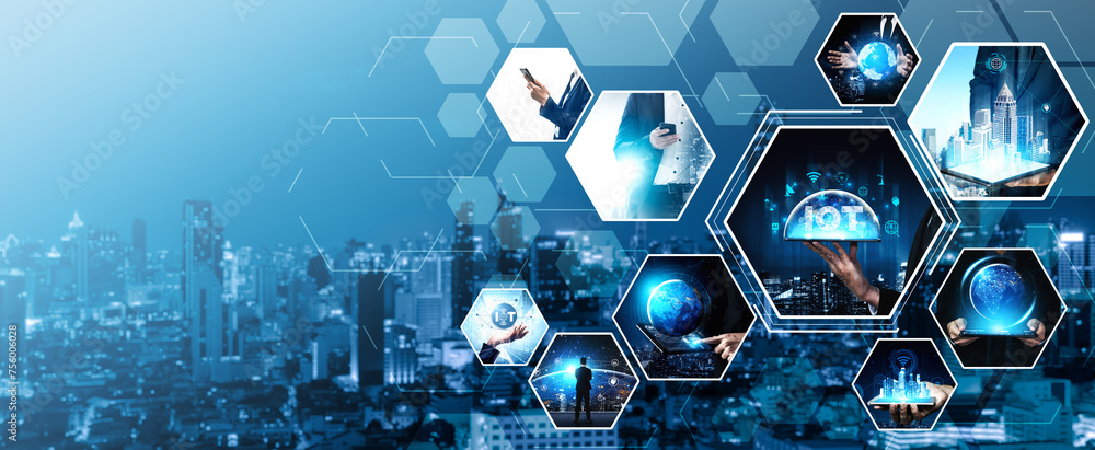 Communication technology , smart connection IOT and people network ...