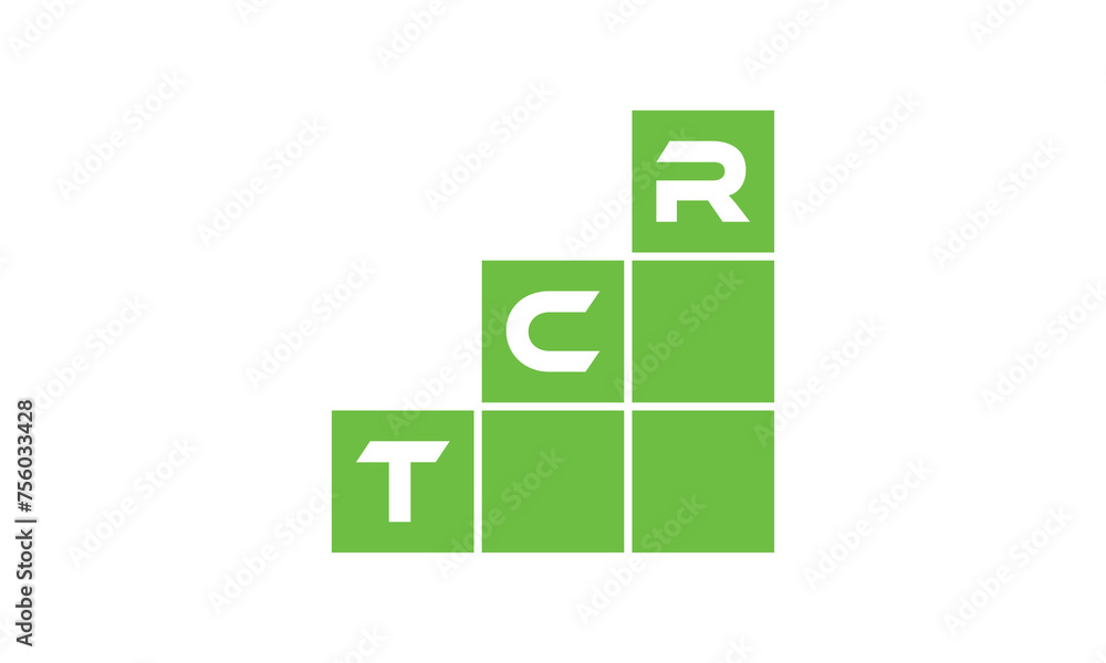 TCR initial letter financial logo design vector template. economics ...